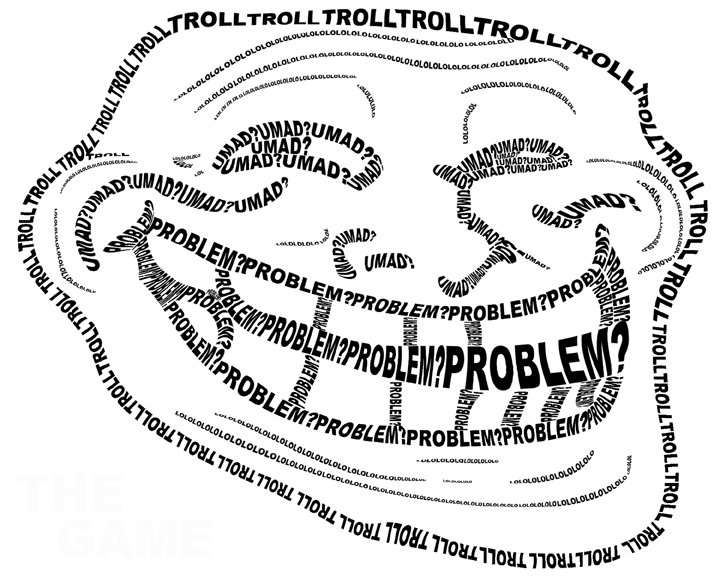 troll typography art